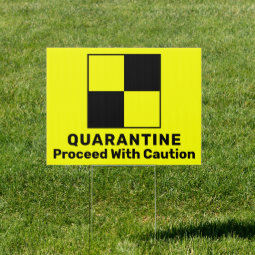 Quarantine Isolation Caution Lima Flag Sign | Zazzle