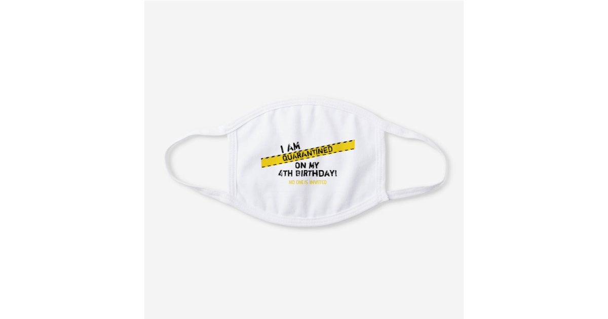 Quarantine White Cotton Face Mask | Zazzle