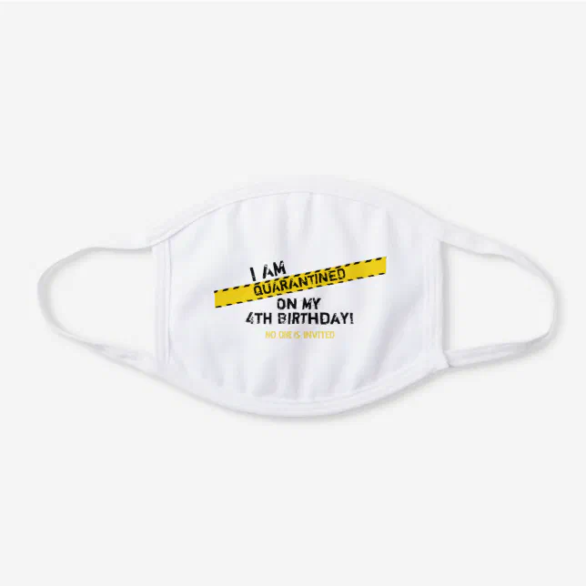 Quarantine White Cotton Face Mask | Zazzle