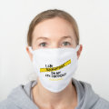 Quarantine White Cotton Face Mask | Zazzle