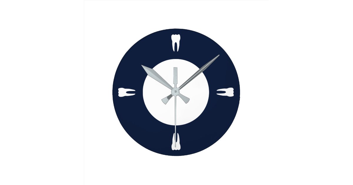 Quarter Hour Teeth Round Clock | Zazzle.com