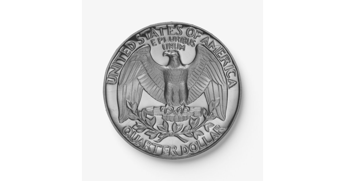 Quarter Paper Plates- Tails Plates | Zazzle