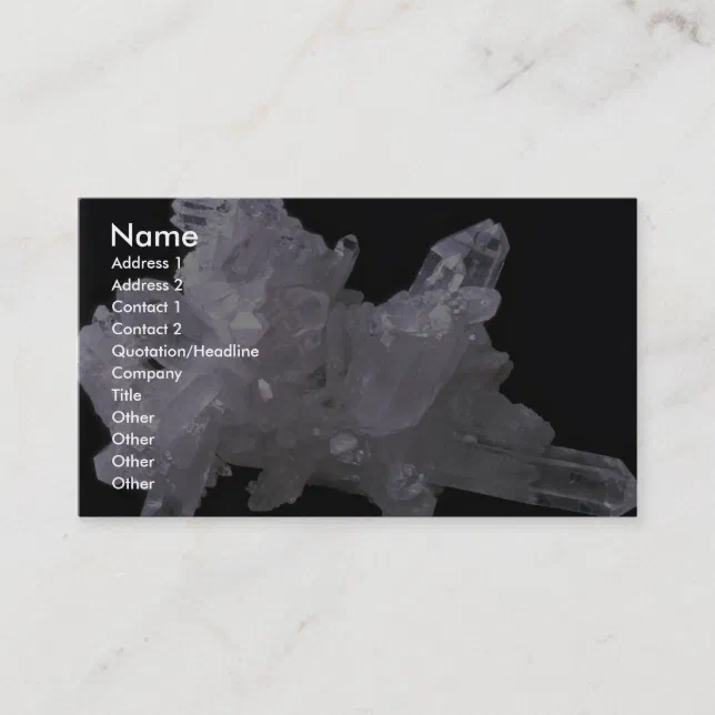 Quartz Business Card | Zazzle