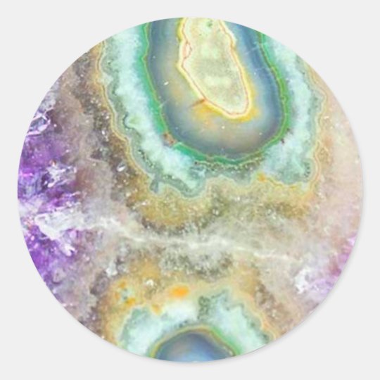 Quartz Candy Crystals Classic Round Sticker | Zazzle.com