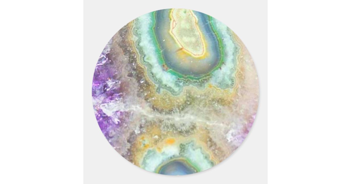 Quartz Candy Crystals Classic Round Sticker | Zazzle
