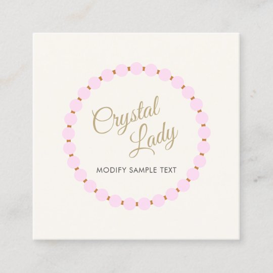 Quartz Crystal Jewelry Designer Logo Square Business Card | Zazzle.com