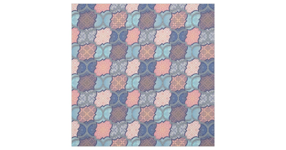 Quatrefoil Pattern Fabric | Zazzle