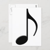Quaver - Eighth Note Music Symbol Postcard | Zazzle