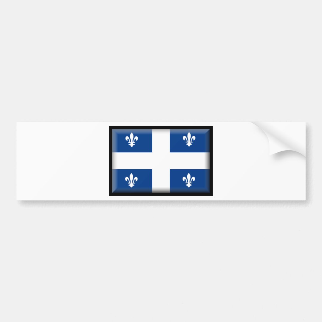 Quebec (Canada) Flag Bumper Sticker | Zazzle