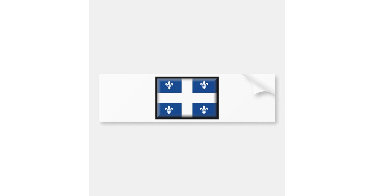 Quebec (Canada) Flag Bumper Sticker | Zazzle