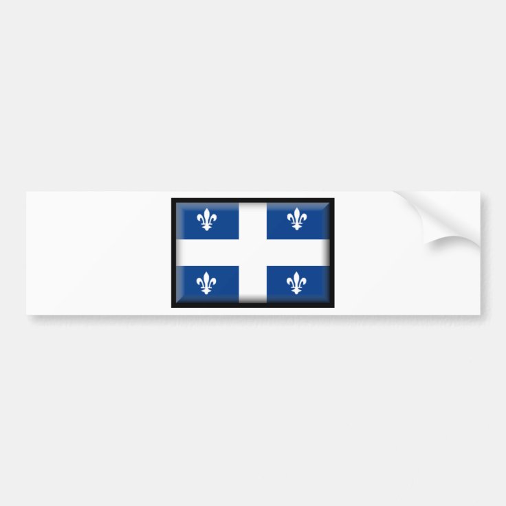 Quebec (Canada) Flag Bumper Sticker | Zazzle