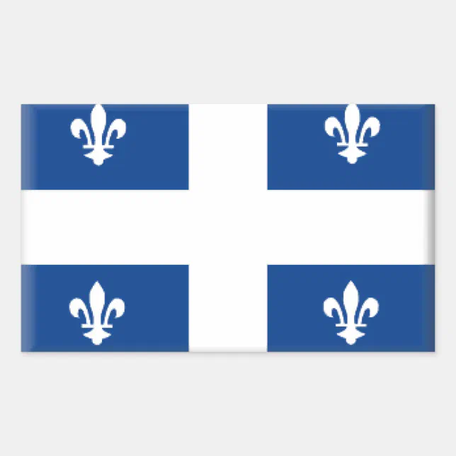 Quebec (Canada) Flag Rectangular Sticker | Zazzle