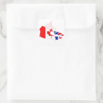 Quebec Canada Map Flag Sticker | Zazzle
