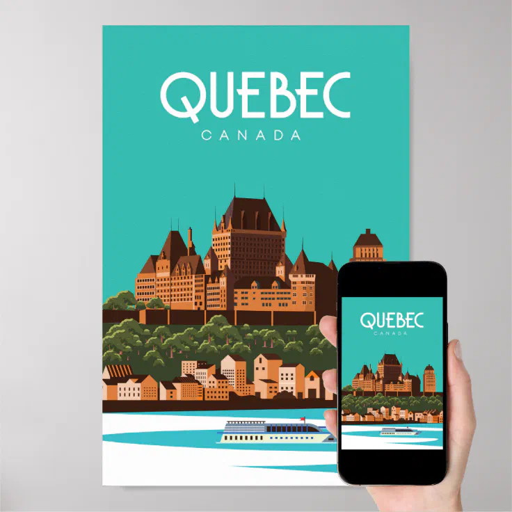 quebec canada vintage travel poster | Zazzle
