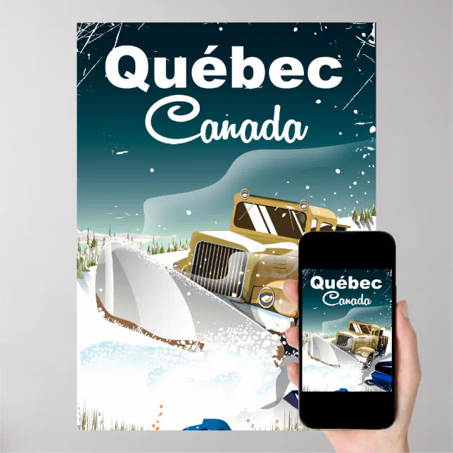 Quebec Canada vintage travel poster | Zazzle