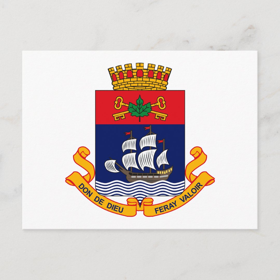 Quebec City Coat of Arms Postcard | Zazzle