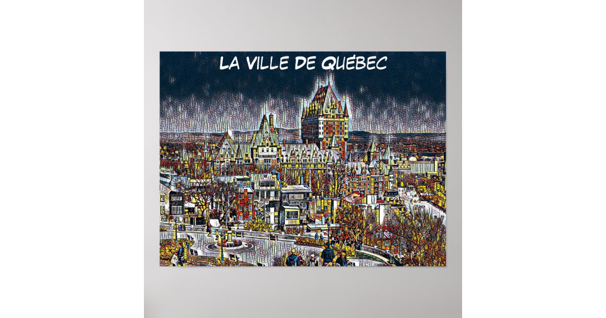 QUEBEC CITY COMIC POP ART POSTER | Zazzle