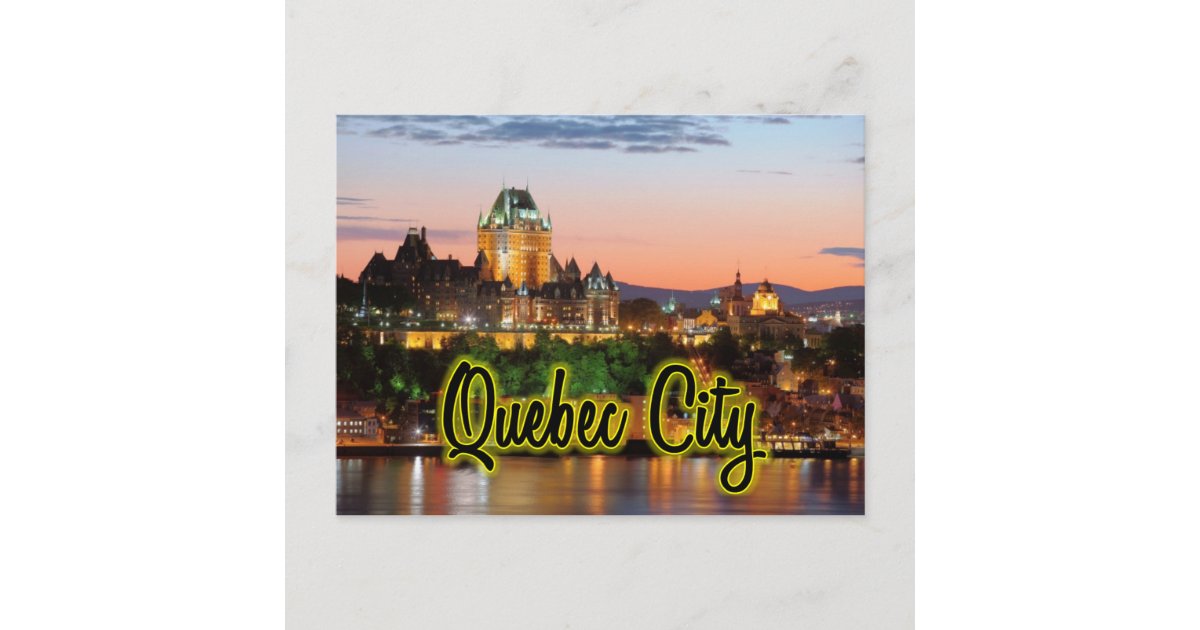Quebec City night Postcard | Zazzle