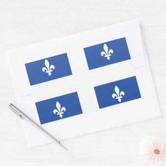 Quebec Flag Rectangular Sticker | Zazzle