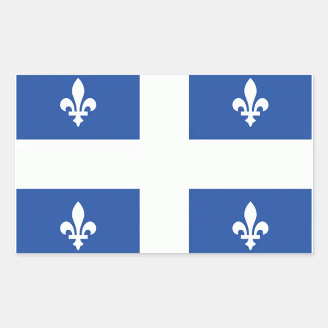 Quebec Flag Rectangular Sticker | Zazzle