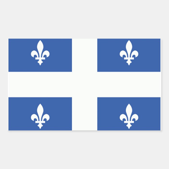 Quebec Flag Rectangular Sticker | Zazzle.com
