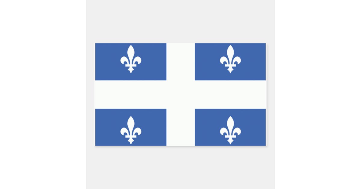Quebec Flag Rectangular Sticker | Zazzle