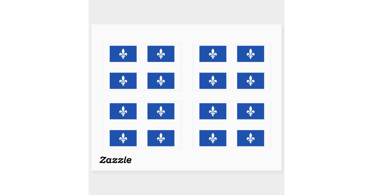 Quebec Flags Graphic Rectangular Sticker | Zazzle
