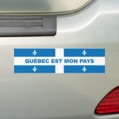 QUEBEC IS MY COUNTRY BUMPER STICKER | Zazzle
