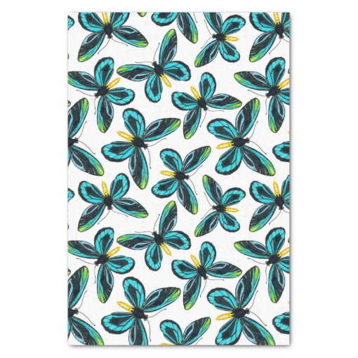 Queen Alexandra' s birdwing butterfly pattern Tissue Paper | Zazzle