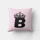 Queen B black logo Throw Pillow | Zazzle