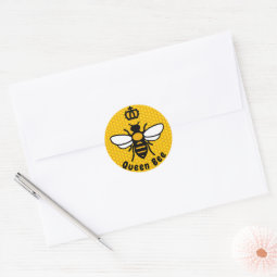 Queen Bee Classic Round Sticker | Zazzle
