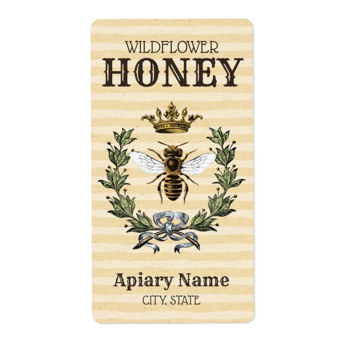Queen Bee Honey Jar Label | Zazzle.com
