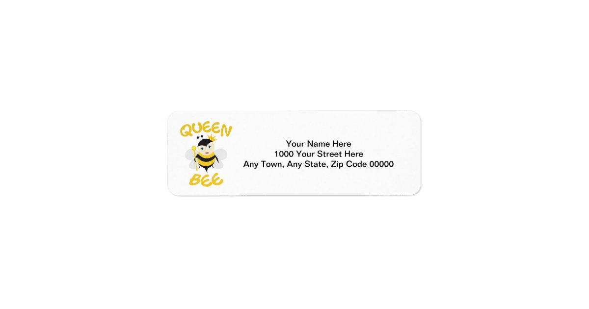 Queen Bee Label | Zazzle