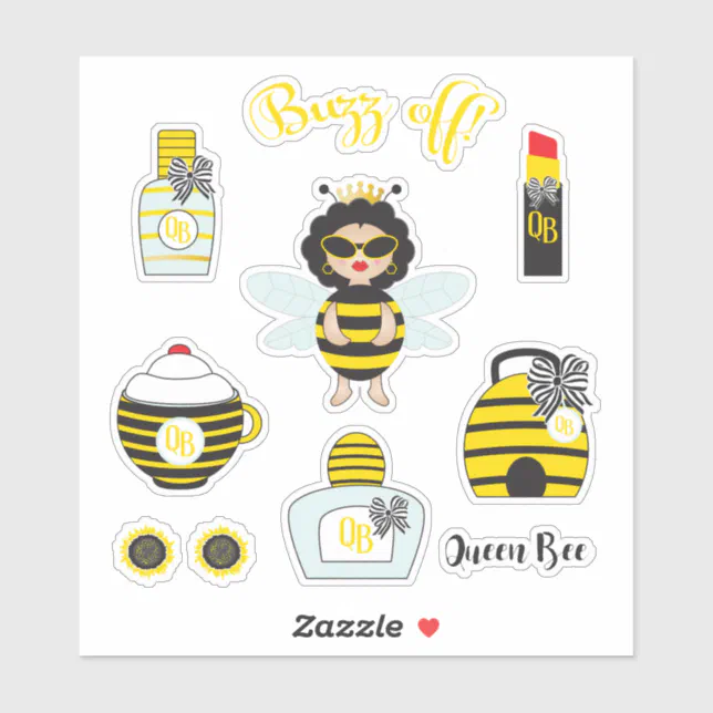 Queen Bee Stickers | Zazzle