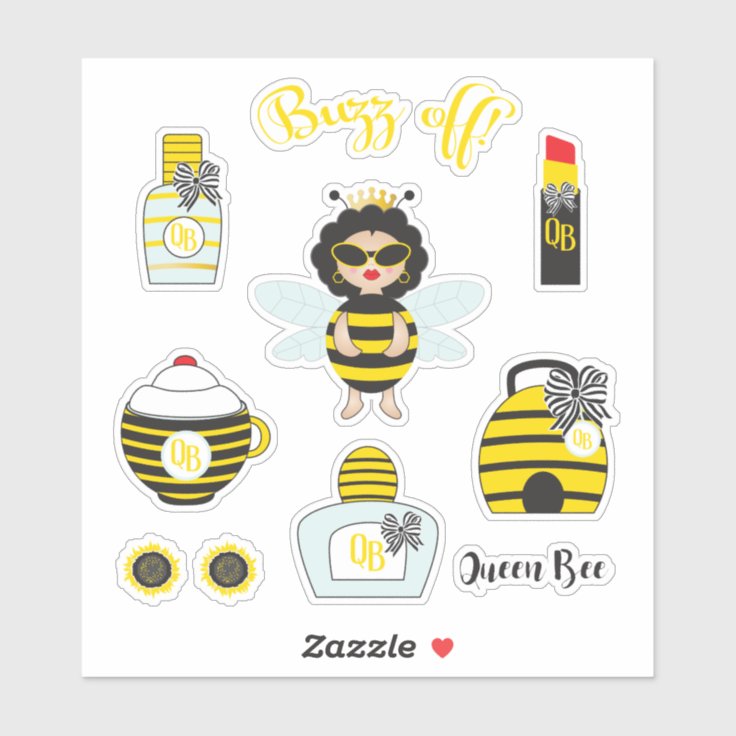 Queen Bee Stickers | Zazzle