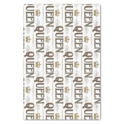 QUEEN Calligraphy Lettering - Elegant Rich Royal Tissue Paper | Zazzle