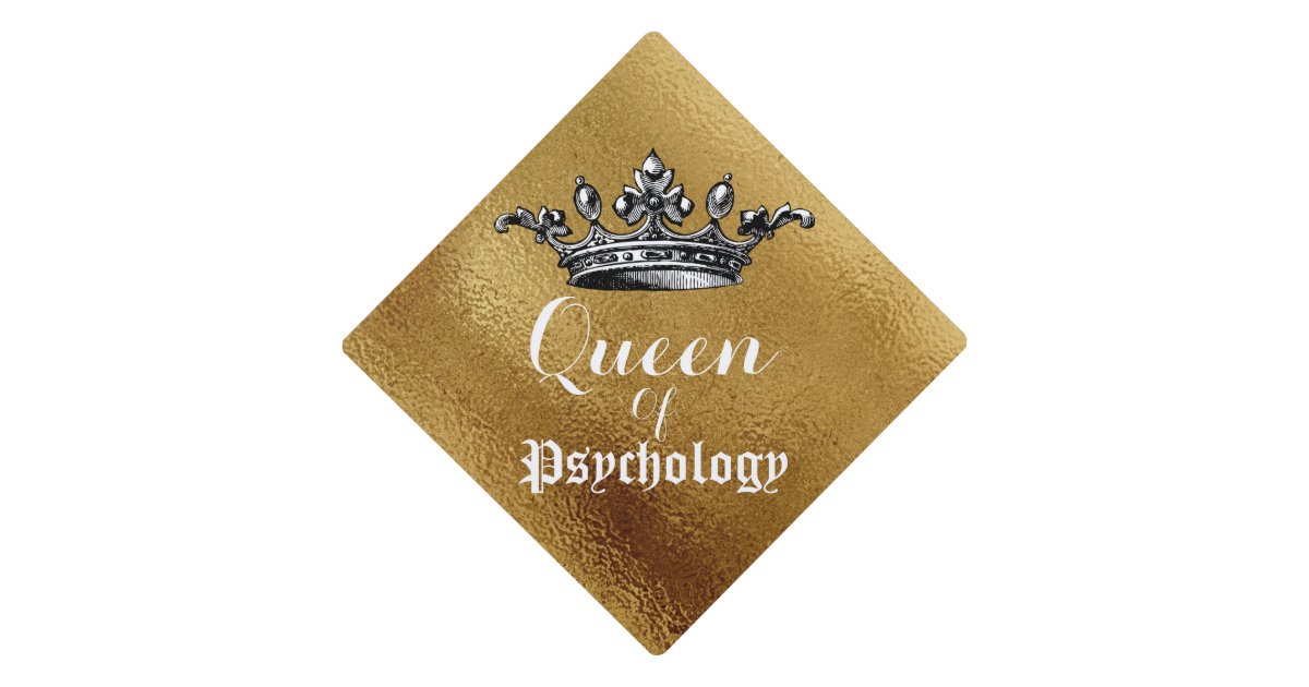 Queen Crown Gold College Major Graduation Graduation Cap Topper | Zazzle