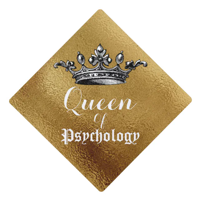 Queen Crown Gold College Major Graduation Graduation Cap Topper | Zazzle