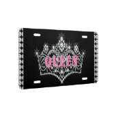 Queen Diamonds Crown Aluminum License Plate | Zazzle