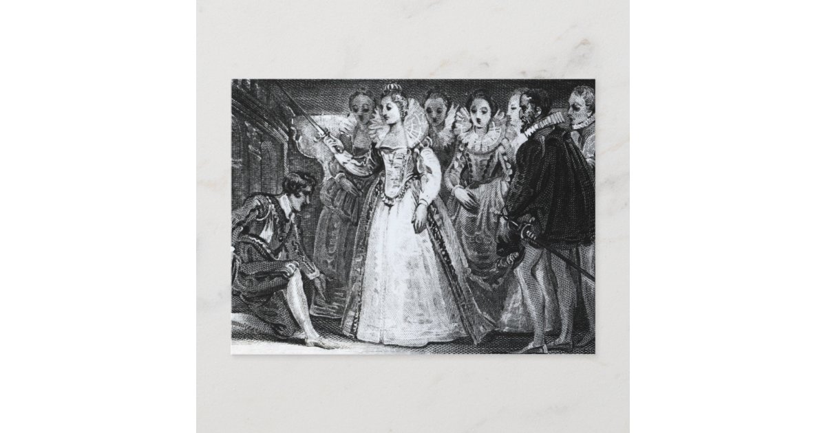 Queen Elizabeth I Knighting Francis Drake Postcard | Zazzle