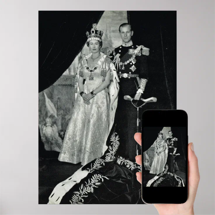 Queen Elizabeth II and Prince Philip Poster | Zazzle