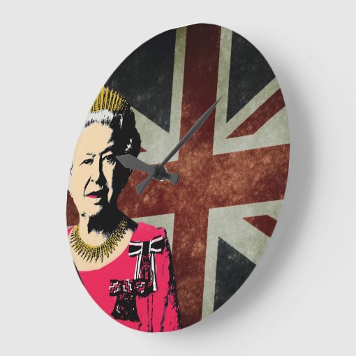 Queen Elizabeth II clock | Zazzle