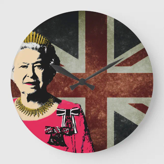 Queen Elizabeth II clock | Zazzle