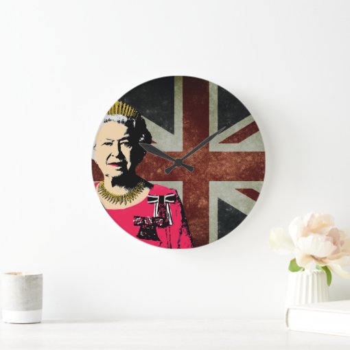 Queen Elizabeth II clock | Zazzle
