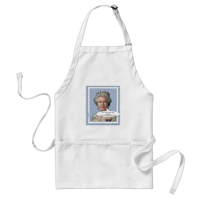 Queen Elizabeth II Comedy Apron | Zazzle