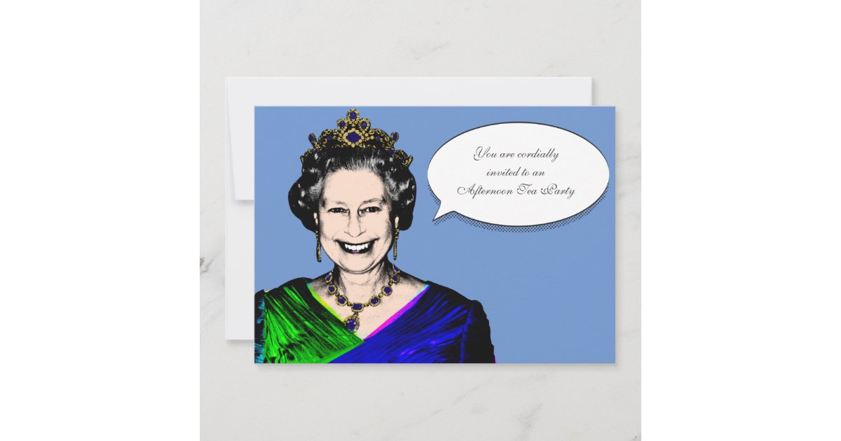 Queen Elizabeth II ı Tea Party Invitation | Zazzle