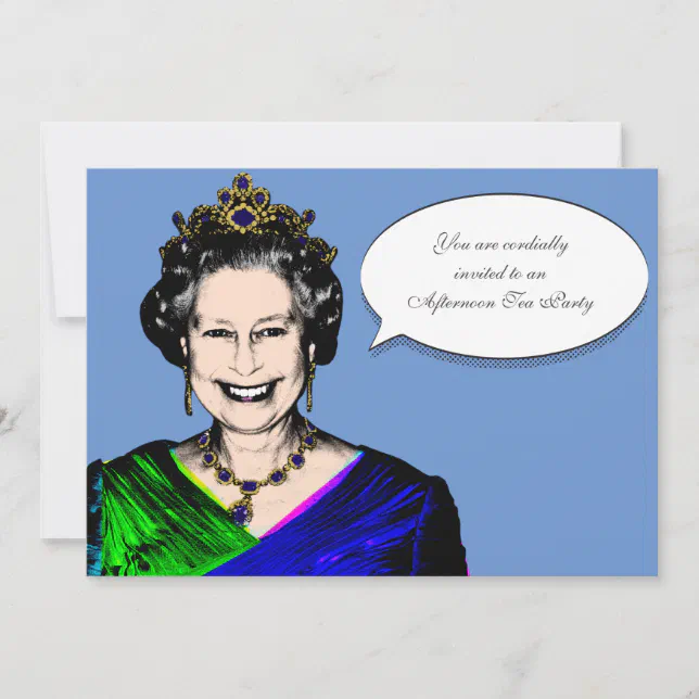 Queen Elizabeth II ı Tea Party Invitation | Zazzle