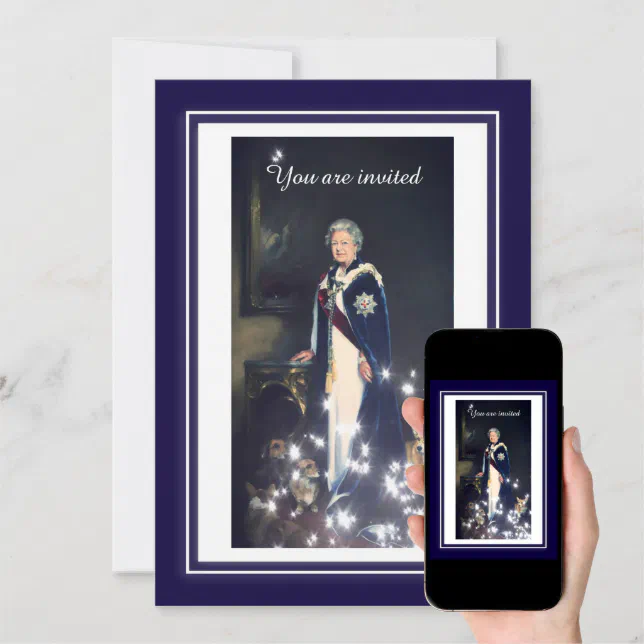 Queen Elizabeth Portrait Invitation | Zazzle