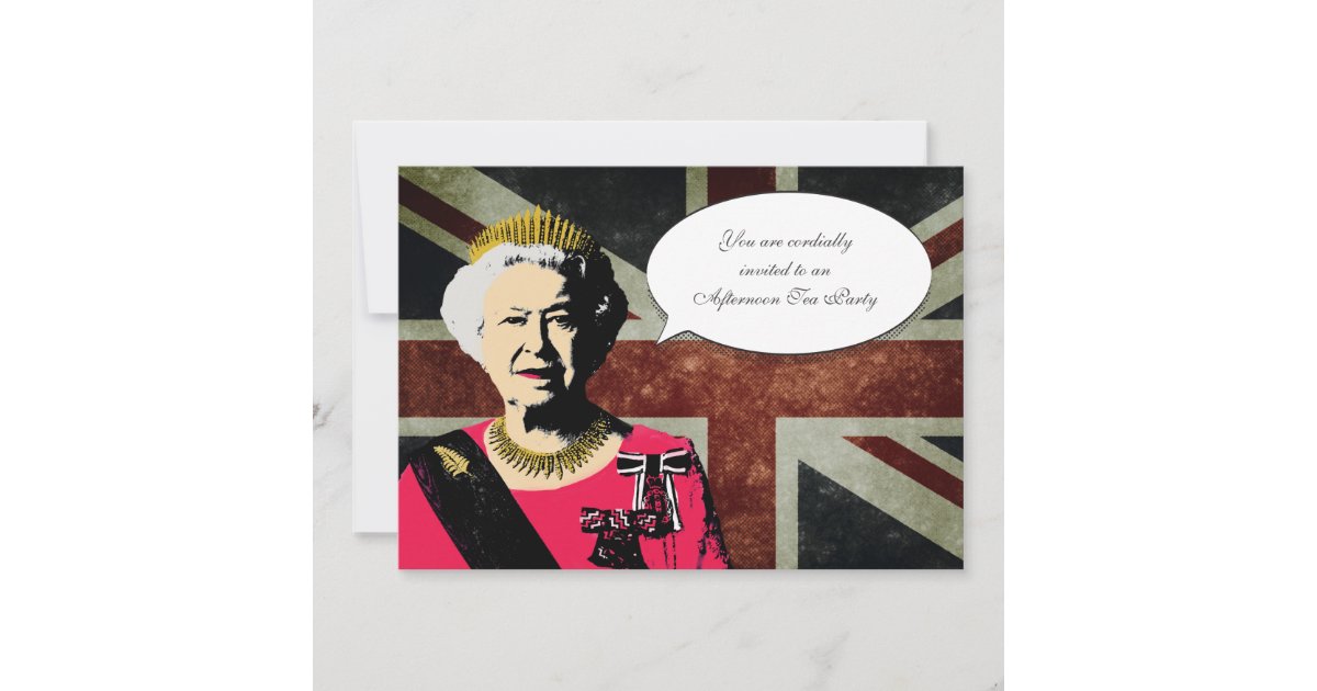 Queen Elizabeth Tea Party Invitation | Zazzle