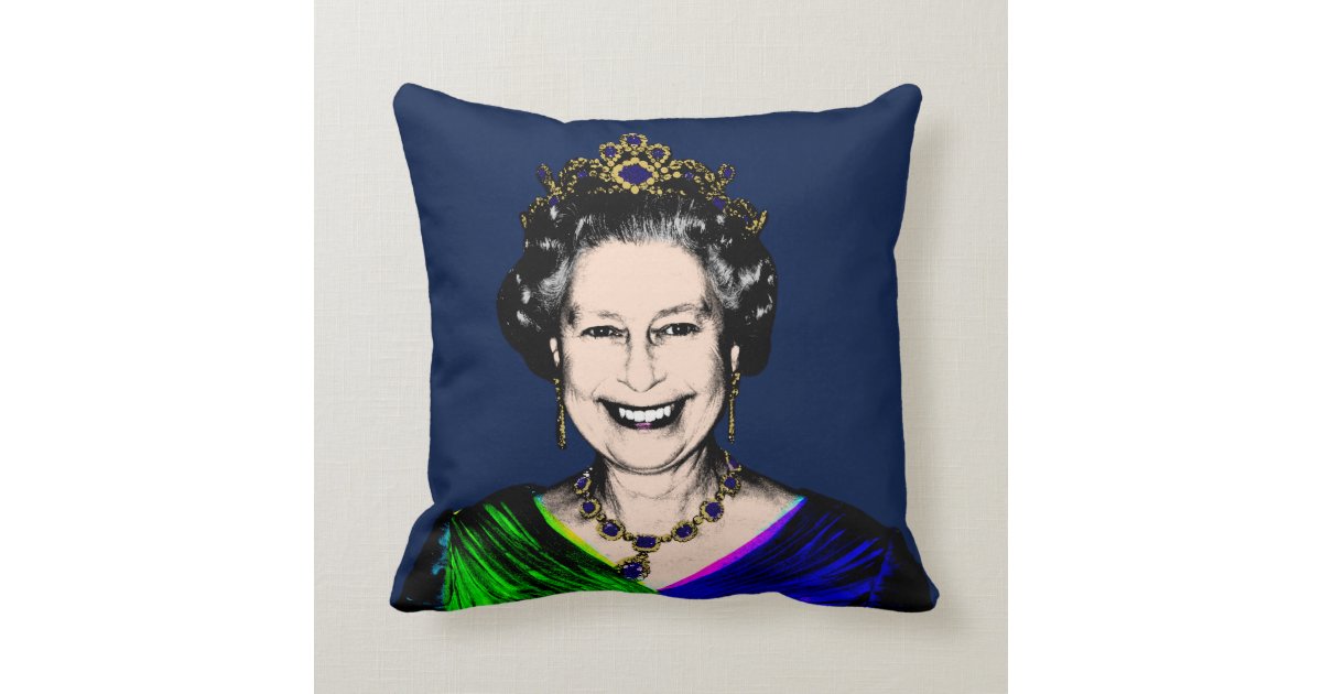 Queen Elizabeth V3 pillow | Zazzle.com